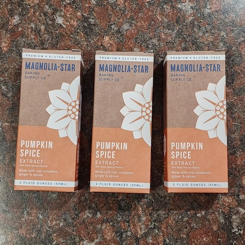 3 - 2 Fl Oz Bottles Pumpkin Spice Extract MAGNOLIA STAR Gluten Sugar ...