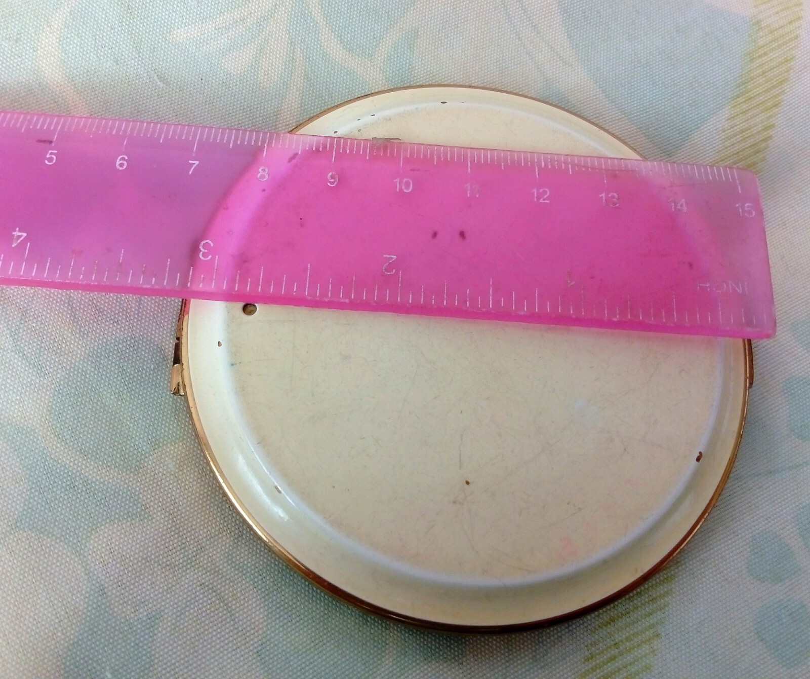 Vintage Powder Compact Mirror Mid-Century Enameled Vanity Makeup Rachel ...