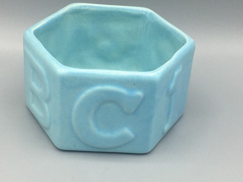 Light Blue Haeger Pottery ABC 123 Decorative Planter Children's Nursery ...