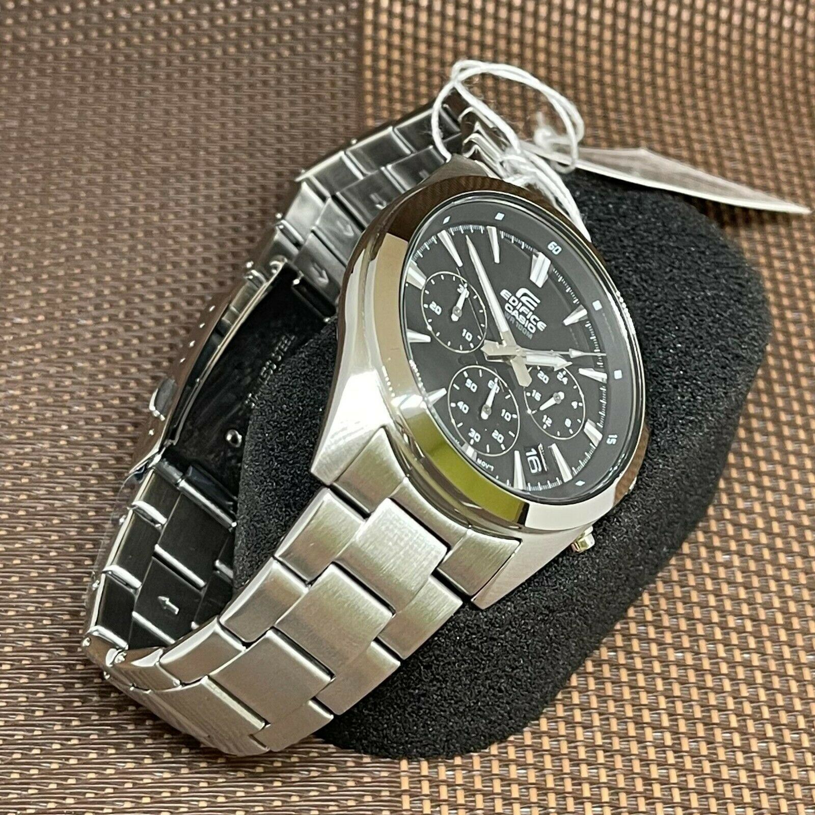 Casio Edifice EFV-630D-1A Simple Black Analog Chronograph Men's Sporty ...