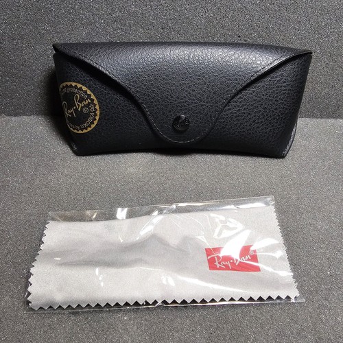 Ray Ban Sunglasses Eyeglasses Soft Leather Black Case Cleaning Cloth ...