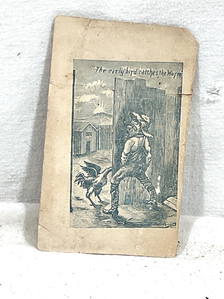 Risqué Victorian Trade Card. man’s privates attacked by “early bird” | eBay