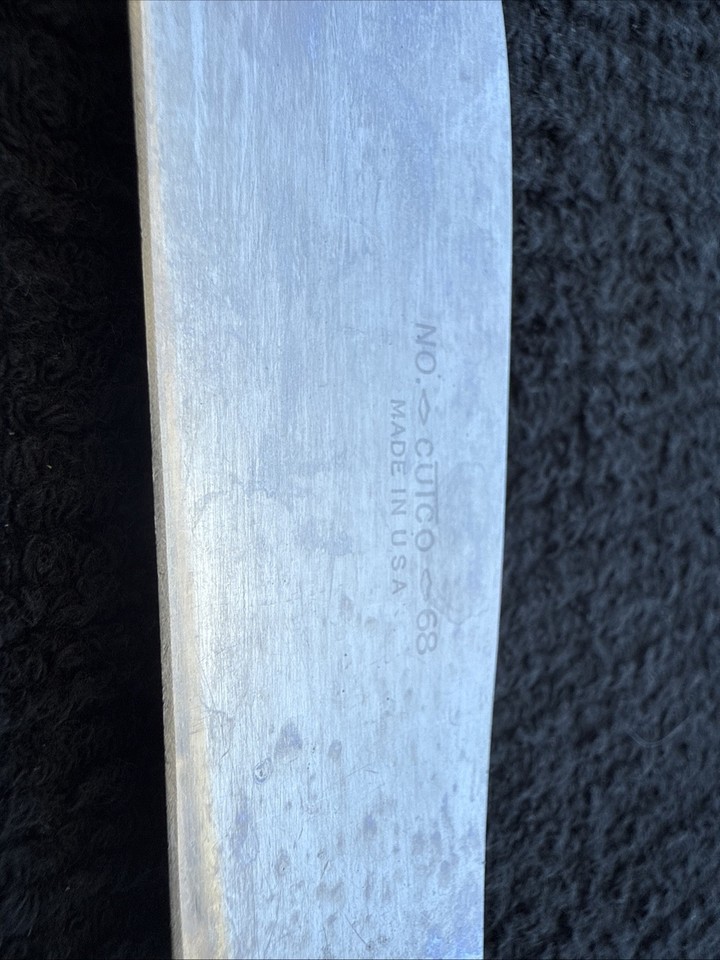 Vintage Cutco No. 68 # Cheese Knife / Spreader 8" Brown Handle - Made ...