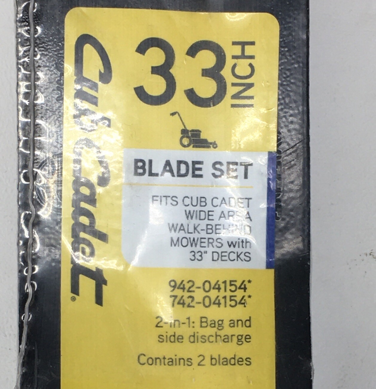 New Cub Cadet 33" 2 Pack Blade Set 942-04154, 742-04154, OEM Sealed | eBay