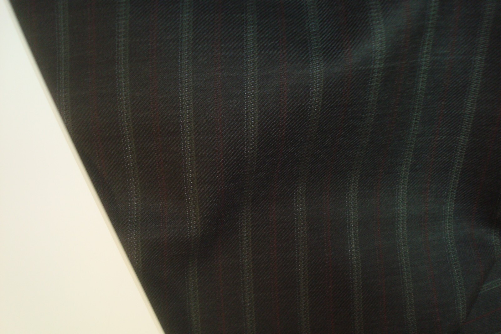 4.55 yds UK Luxury WOOL Fabric 120s Suiting 9.5 oz Charcoal Gray stripe ...