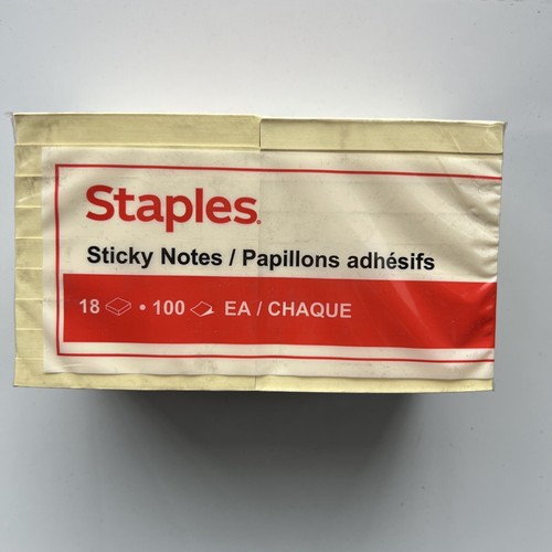 Staples Simply 3 x 3 Yellow Notes 18/Pack 718103044264| eBay