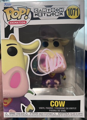 Funko POP Cartoon Network Cow #1071 Charlie Adler Signed Autographed ...