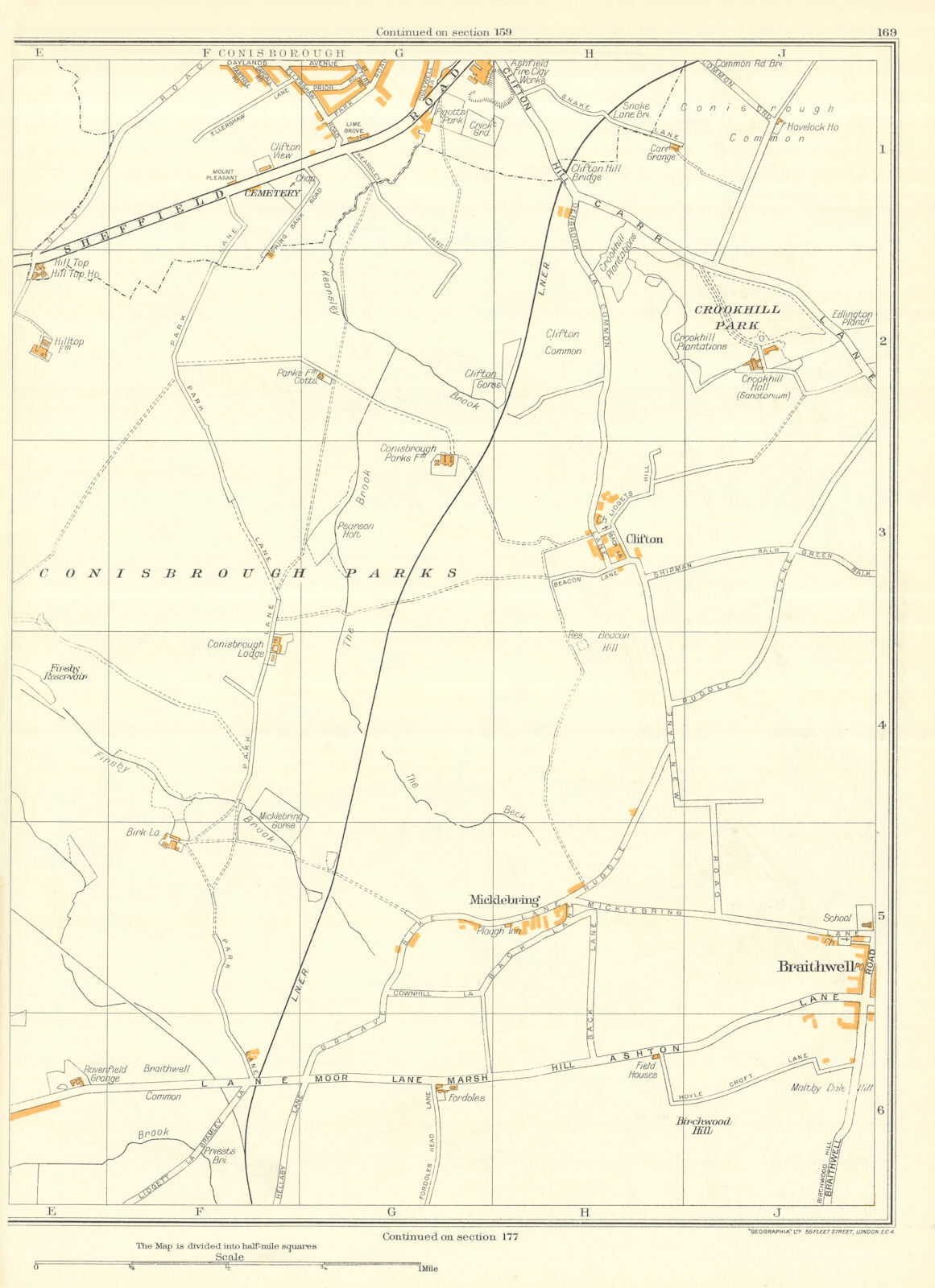 YORKSHIRE Conisbrough Parks Crookhill Micklebring Braithwell Clifton ...