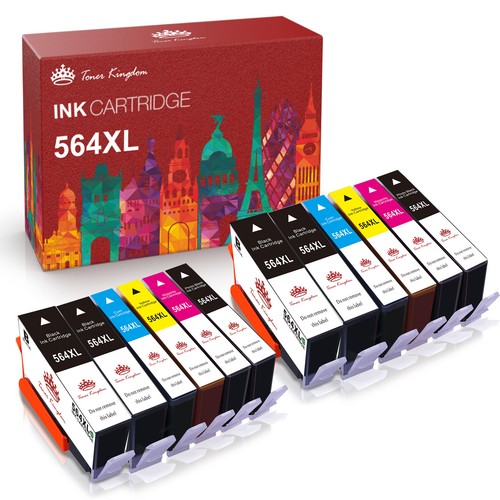 12 Pack 564XL Ink Cartridge for HP PhotoSmart 5520 5525 6510 6520 7510 ...