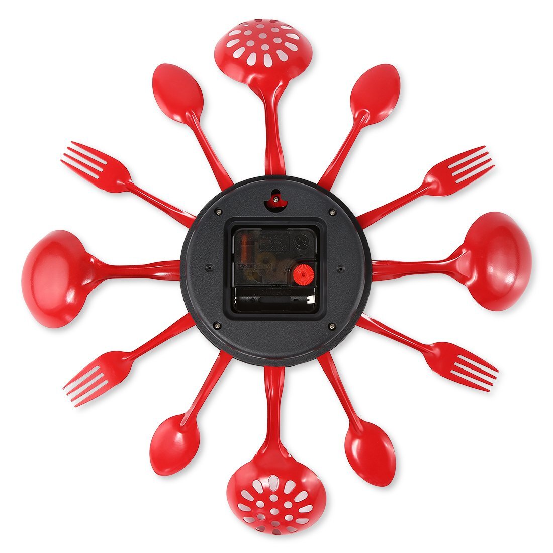 14 Inch Cutlery Kitchen Wall Clocks with Fork and Spoon Dial Silent ...