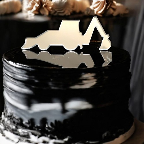 JCB Digger Cake & Cupcake Toppers, Many Colours & Sizes, Plain or ...
