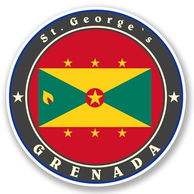2 x Grenada Vinyl Sticker Laptop Travel Luggage Car #5041Â | eBay UK