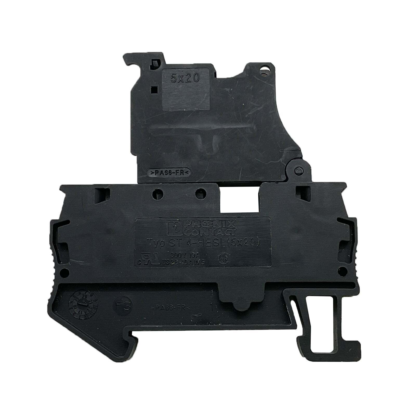 Phoenix Contact ST 4-HESI 5X20 Series Terminal Block Fused Black ...