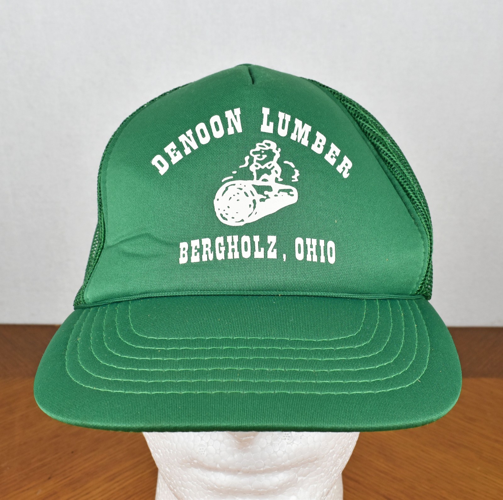 Vintage Hipster Green Denoon Lumber Bergholz Ohio Beaver Wood Trucker ...