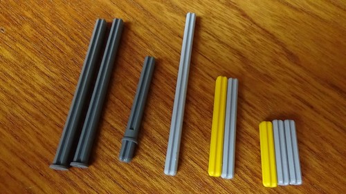 Genuine LEGO technic - mixed parts and pieces spares sticks black grey ...