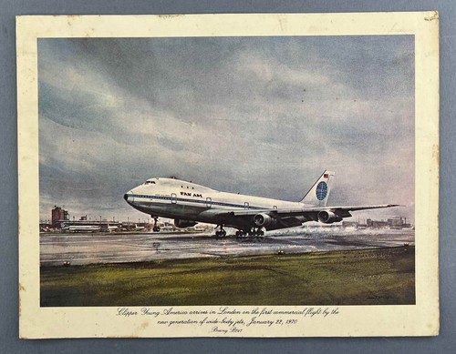 PAN AM VINTAGE FIRST CLASS AIRLINE MENU BOEING 747 CLIPPER YOUNG ...