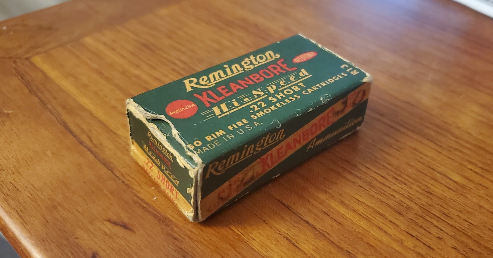 EMPTY 22 Ammo Box REMINGTON KLEANBORE HIGH SPEED Short Hollow Point ...