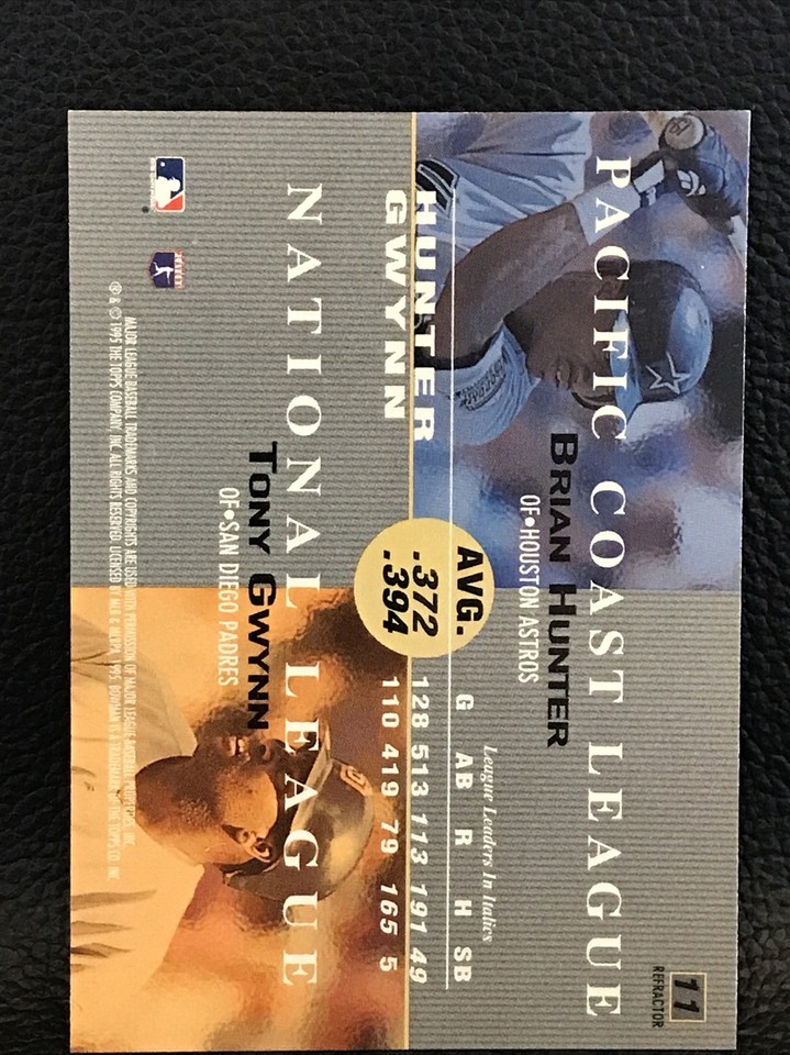 1995 Bowman's Best Refractor #11 Tony Gwynn / Brian Hunter NM-Mt HOF ...