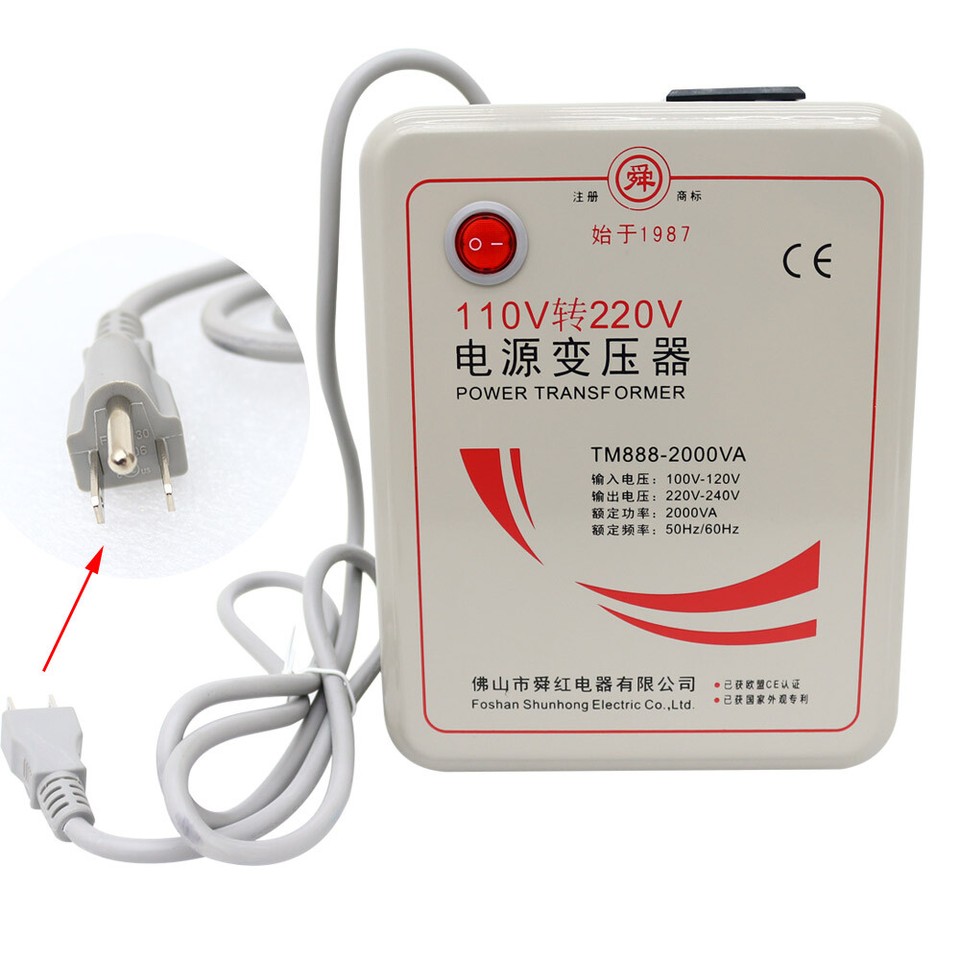 110V Convert to 220V Transformer 1500W Power Inverters Adapter, US ...