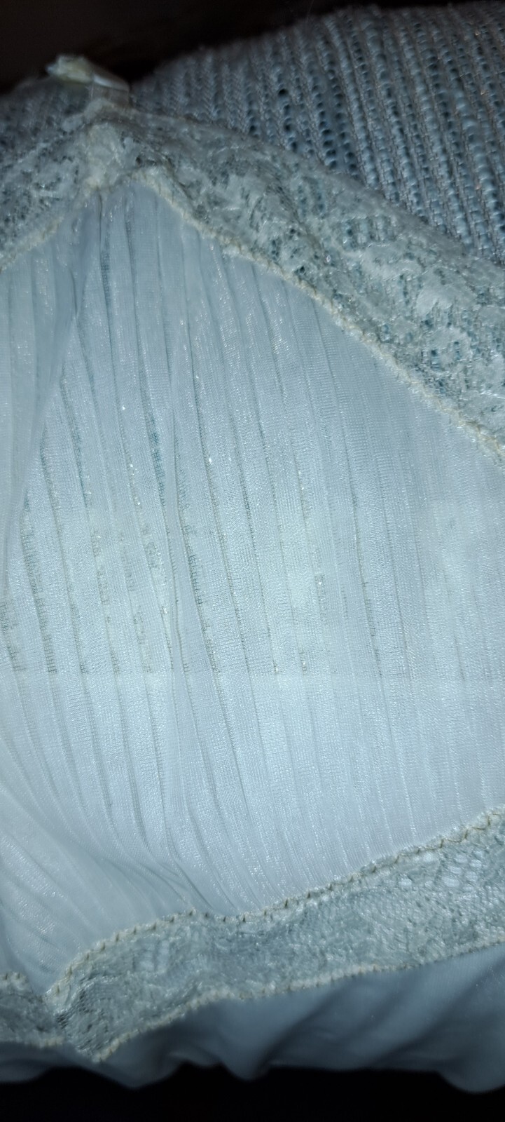 50s Vtg White Nylon Full Slip 34 Sheer Sheer Pleated … - Gem