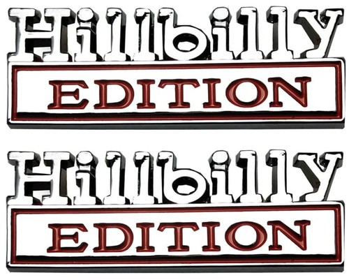 2x Hillbilly Edition Truck Emblem Car Badge Decal Exterior Sticker ...