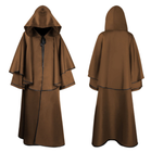 Men Hooded Wizard Cloak Robe Cloak Medieval Retro 5 Colors | eBay