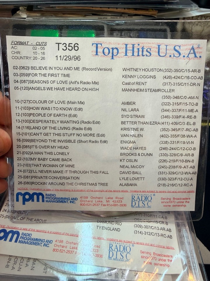 Top Hits USA CD Music Collection from 1995-2003 Choose Your Disc Radio ...