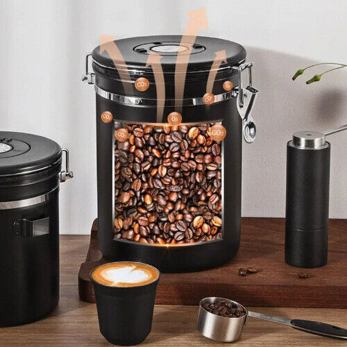Large Capacity Coffee Storage Container Stainless Steel Coffee Bean Can ...