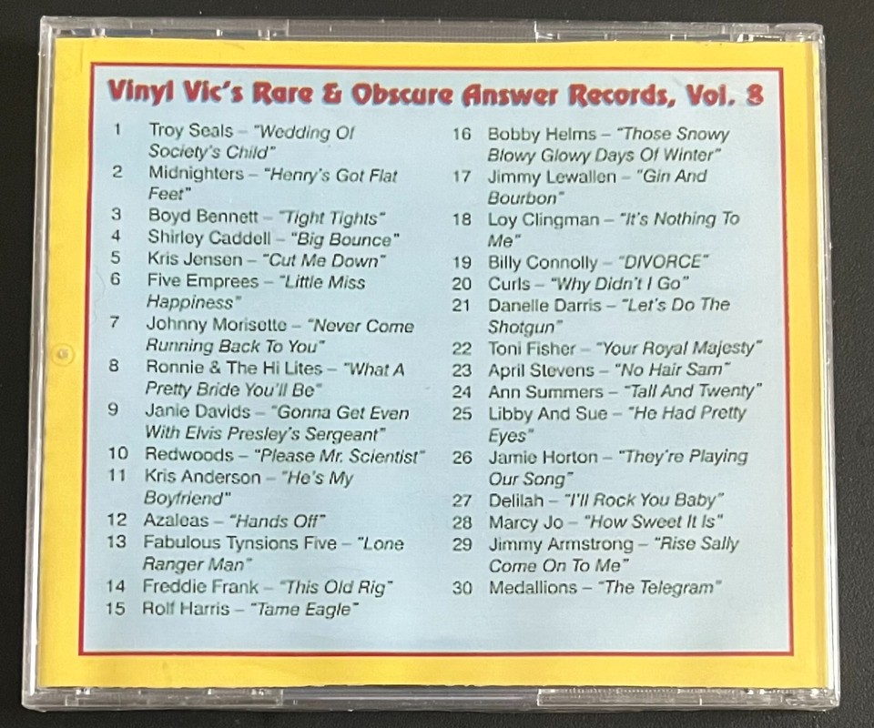 VINYL VIC'S RARE AND OBSCURE ANSWER RECORDS - VOL 8 - CD BRAND NEW | eBay