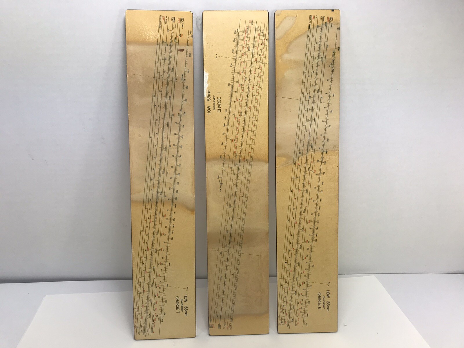 VINTAGE MILITARY SLIDE RULES GRAPHIC FIRING TABLE HOWITZER 3 pack | eBay