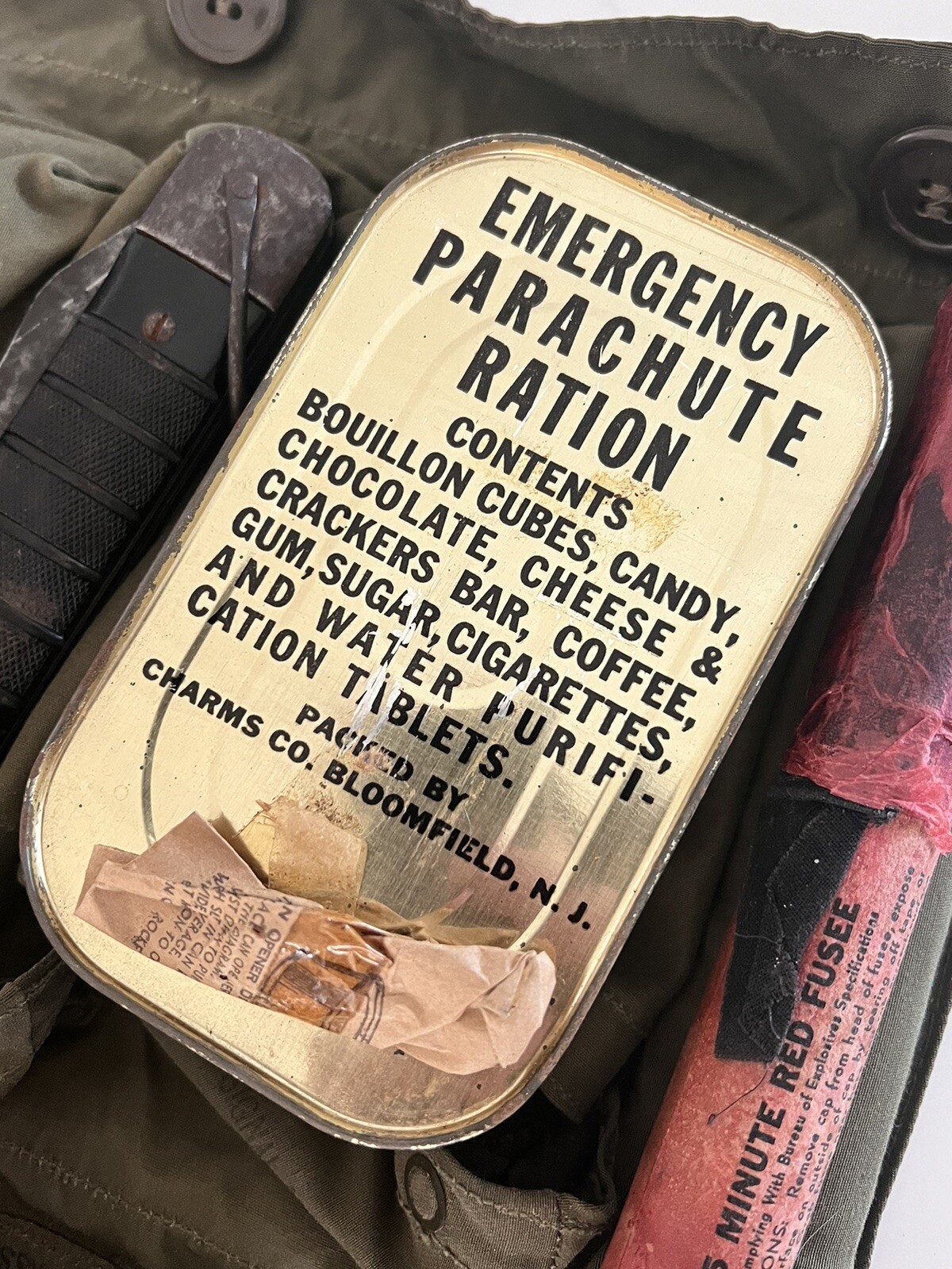 Wwii Aaf Emergency Parachute Ration Survival Vest C-1 Rare W/ Key | eBay