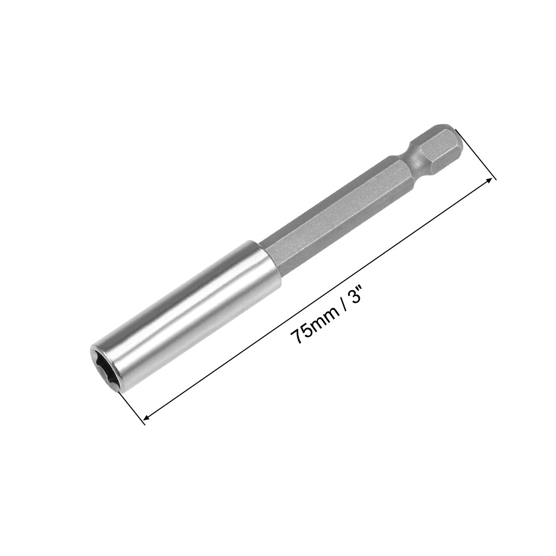 Magnetic Bit Extensions 75mm 1/4-Inch Hex Shank Quick Release ...