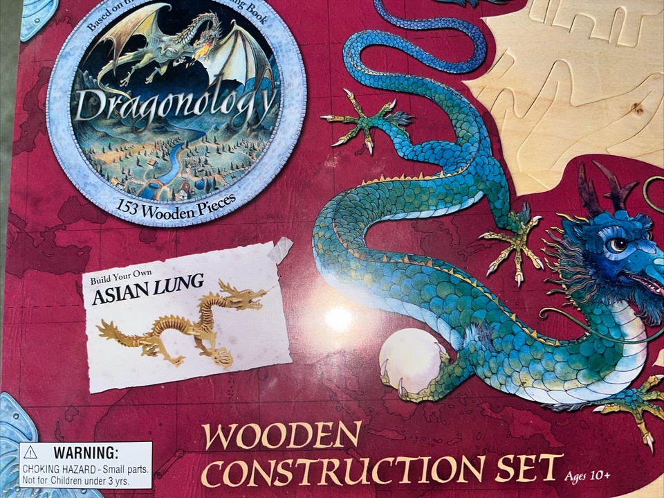 Dragonology 3D Wooden Construction Set 101 Pieces ASIAN LUNG Dragon ...