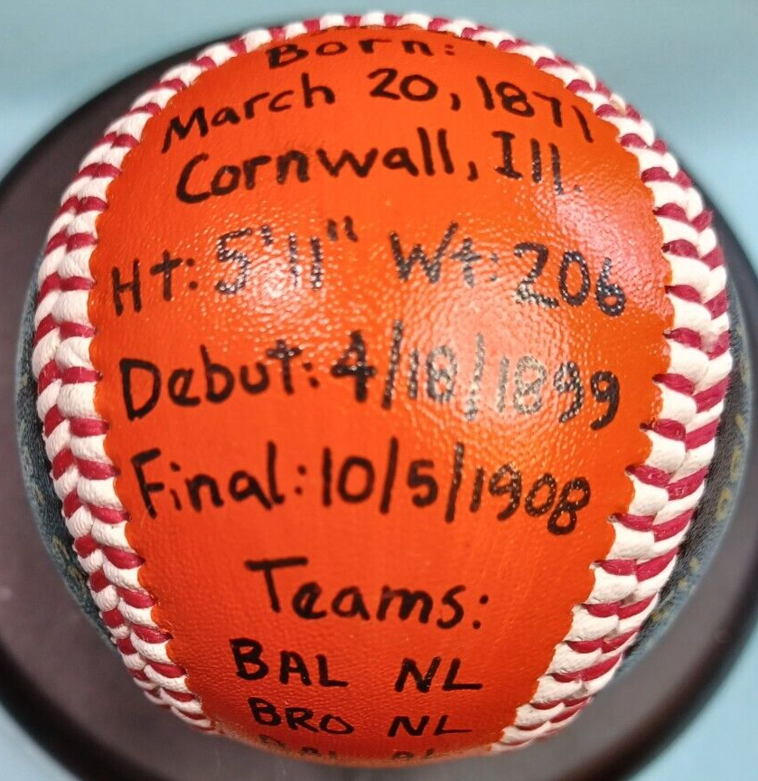 HAND PAINTED JOE MCGINNITY HOF 1946 STATISTICS BASEBALL NEW YORK GIANTS ...