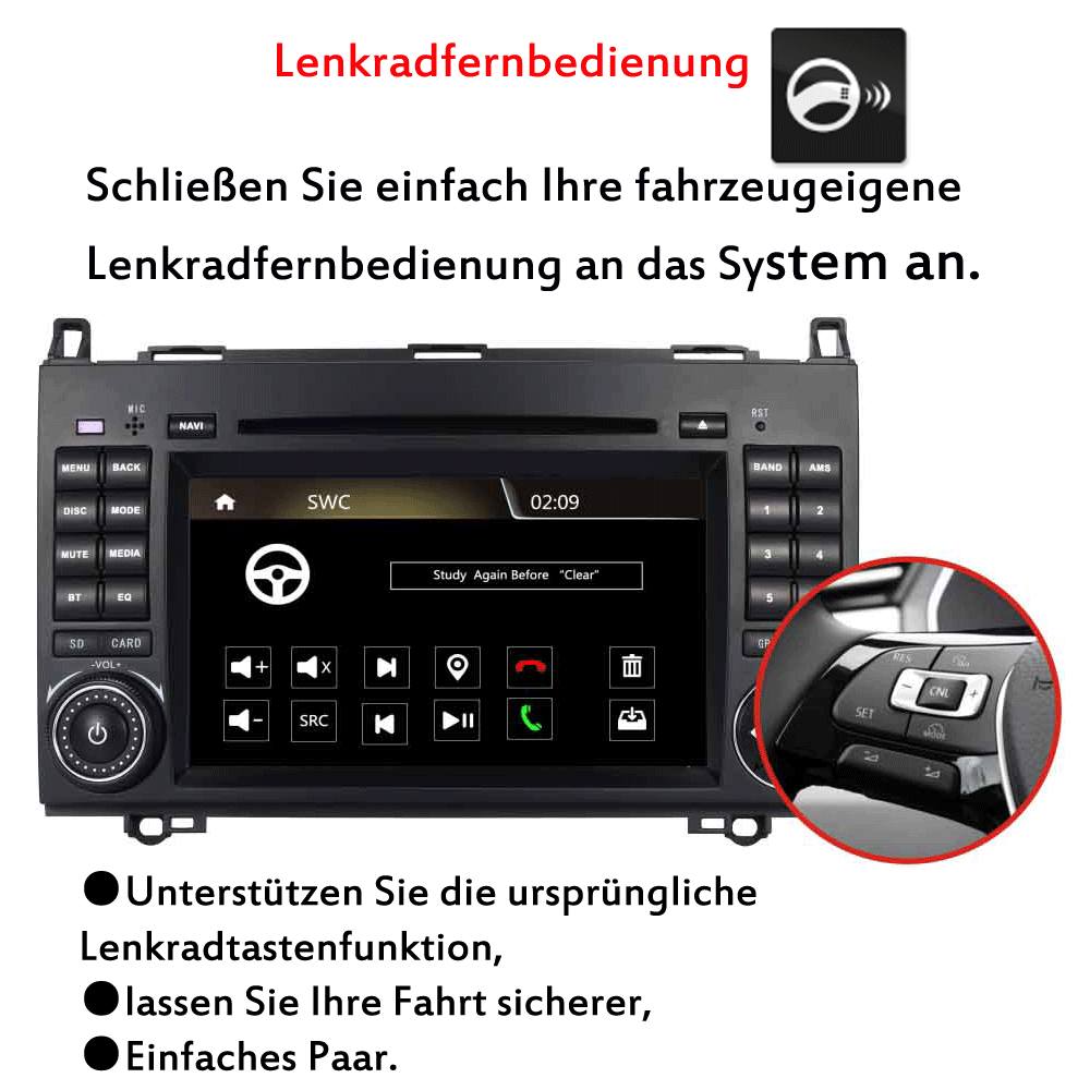 DVD Autoradio Für Mercedes Benz W639 W245 W169 Vito Viano Sprinter GPS ...