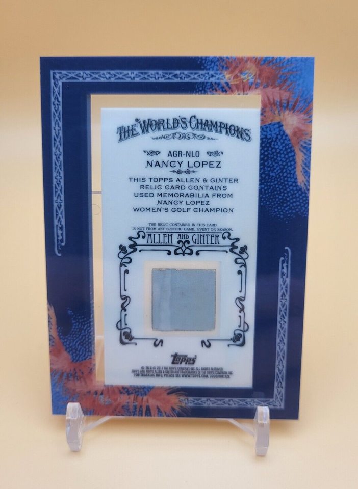 2011 Allen & Ginter Nancy Lopez Match Used Glove Relic Rare SP Pro Golf ...