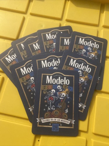 MODELO BEER COASTER SKULL LOT Of 10 DIA DE LOS MUERTOS DAY OF THE DEAD ...