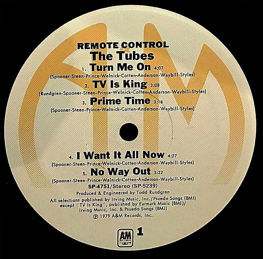 THE TUBES "Remote Control" Vinyl LP - 1979 A&M SP 4751 - VG+ / VG+ | eBay