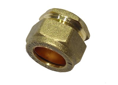 15mm Brass Compression Stop End Cap / Blank Fitting For Copper Pipe ...
