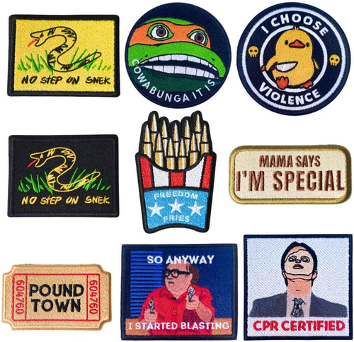 9PC Funny Tactical Patches | Hook and Loop Military Morale Patch Fun ...