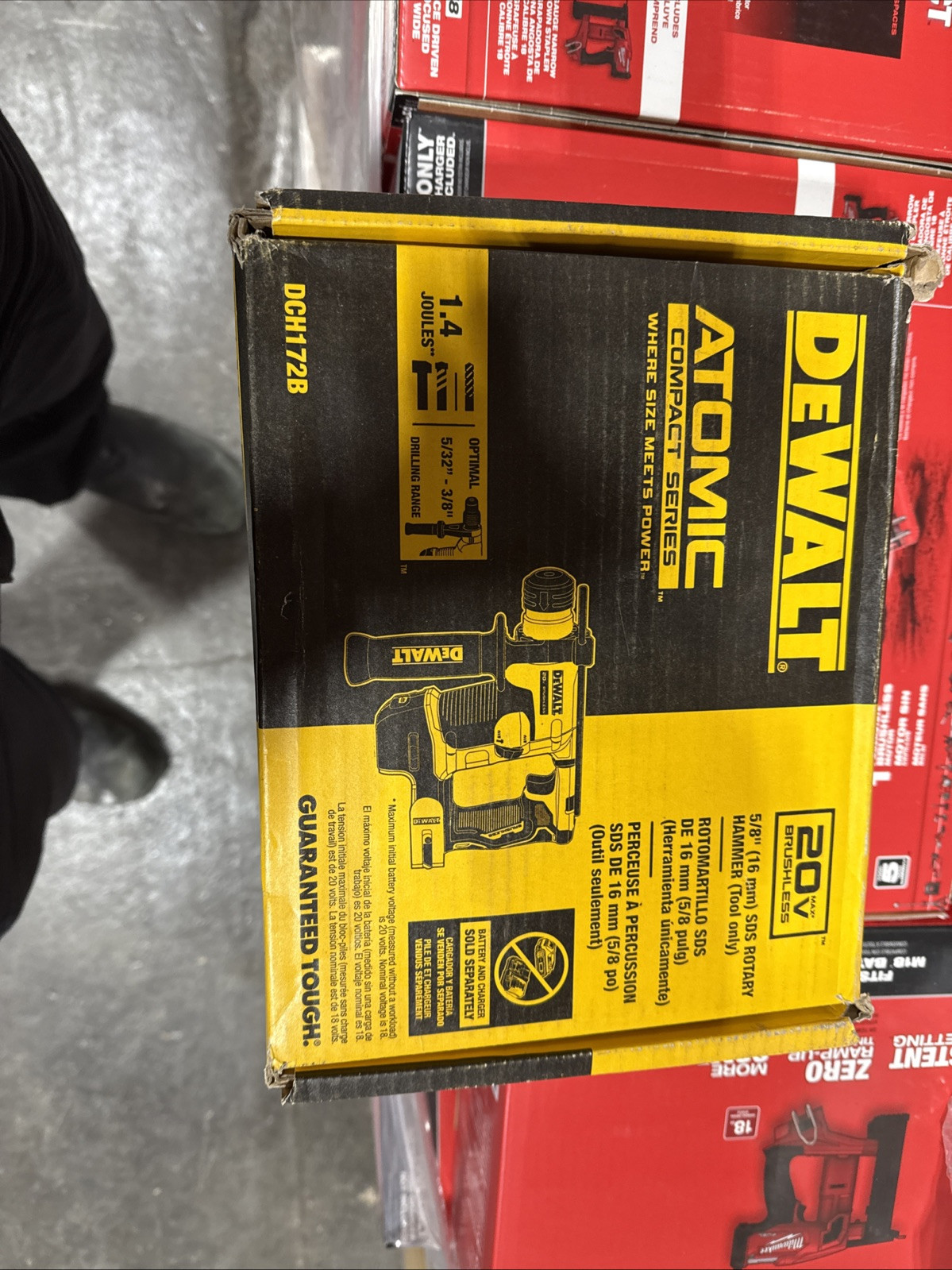 DEWALT DCH172B ATOMIC 20V MAX Cordless 5/8-in SDS+ Rotary Hammer Drill NIB