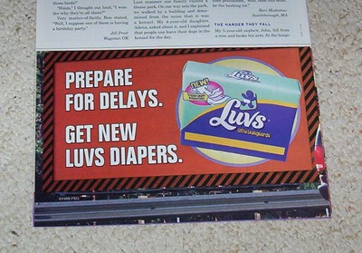 1999 print ad -LUVS baby Diapers prepare for delays Procter & Gamble ...