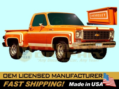 1976 (fits 1973-87) Chevy Sport Truck Stepside C10 Pickup Decals ...