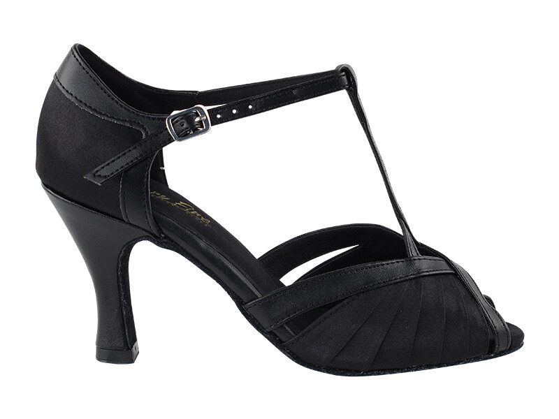2707 Silver Black Salsa Ballroom Latin Leather Dance Shoes 2.5 and 3 ...