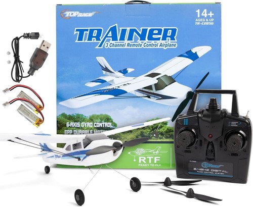 Top Race Remote Control Airplane - RC Plane 3 Channel Battery-Powered ...