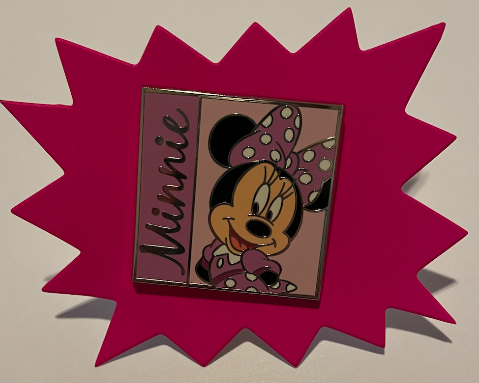 Disney Pin. Minnie Mouse in a Square Pin. Heavy Pin. Very Nice. Good ...