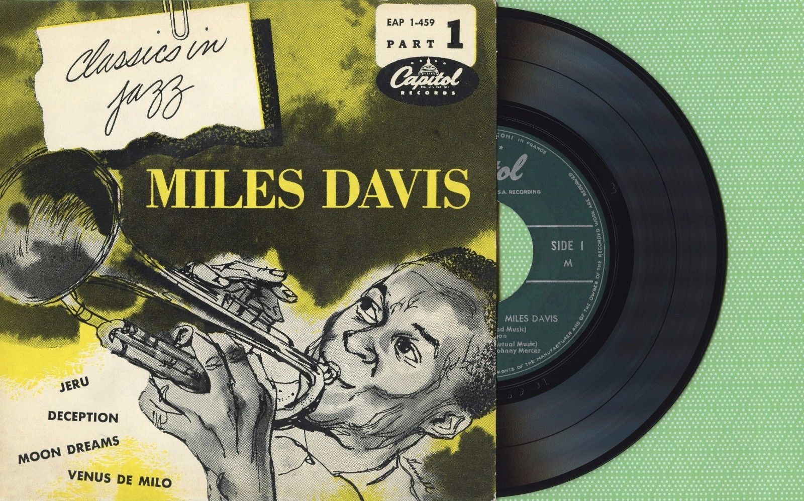 MILES DAVIS / Jeru, Deception, Dreams CAPITOL EAP 1-459 Pres France ...