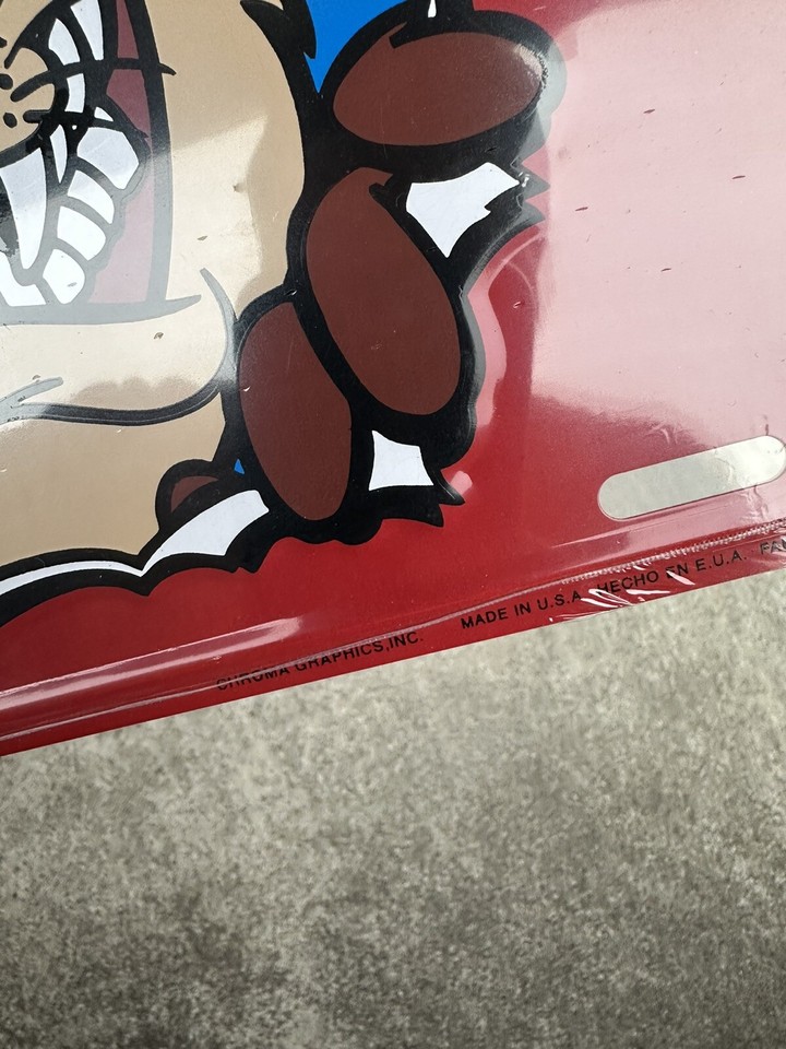 Taz Tasmanian Devil License Plate Warner Bros Cartoon Character Rare | eBay