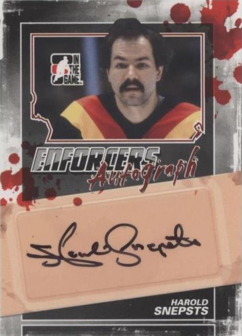 2011-12 In the Game Enforcers - Autographs Harold Snepsts #A-HS (AU ...