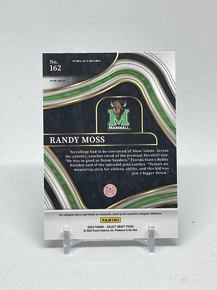 Randy Moss 2022 Select Draft picks Prizm red holo laser Field Level | eBay